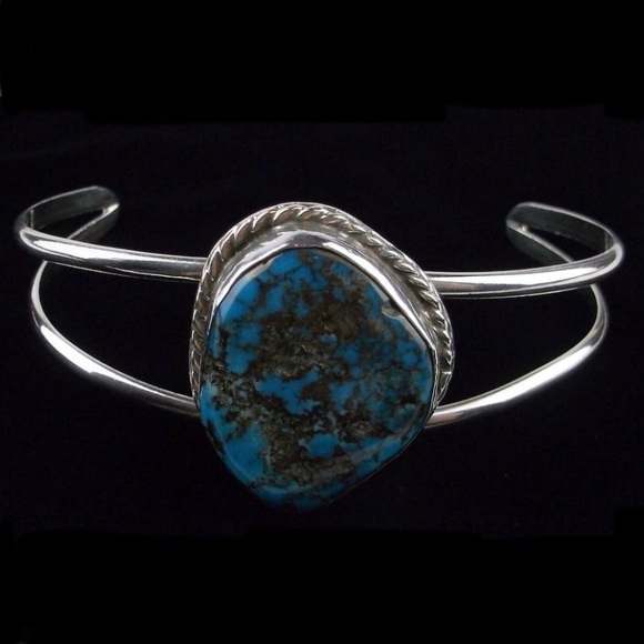 Vintage | Jewelry | Vintage Navajo Sterling Silver Thunder Mt Turquoise ...